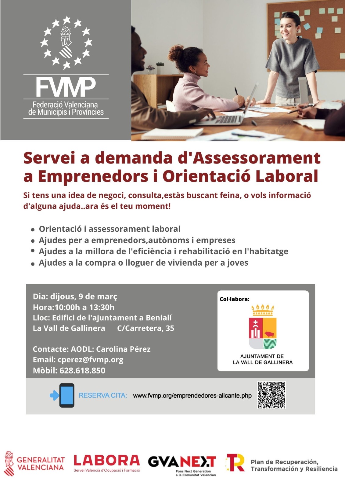SERVICIO A DEMANDA DE ASESORAMIENTO A EMPRENDEDORES Y EMPRENDEDORAS, Y ORIENTACIÓN LABORAL ...